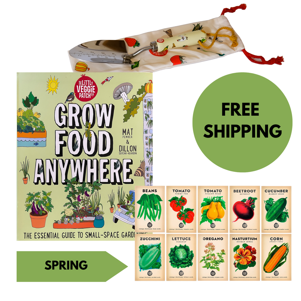 Grow.Food.Anywhere + Hand Trowel + Choice of Seasonal Seed Bundle – The ...