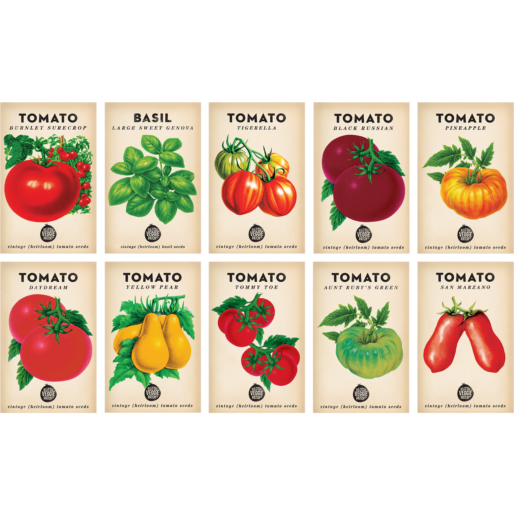 Tomato Planting Chart + BIG Heirloom Tomato Seed Bundle – The Little ...